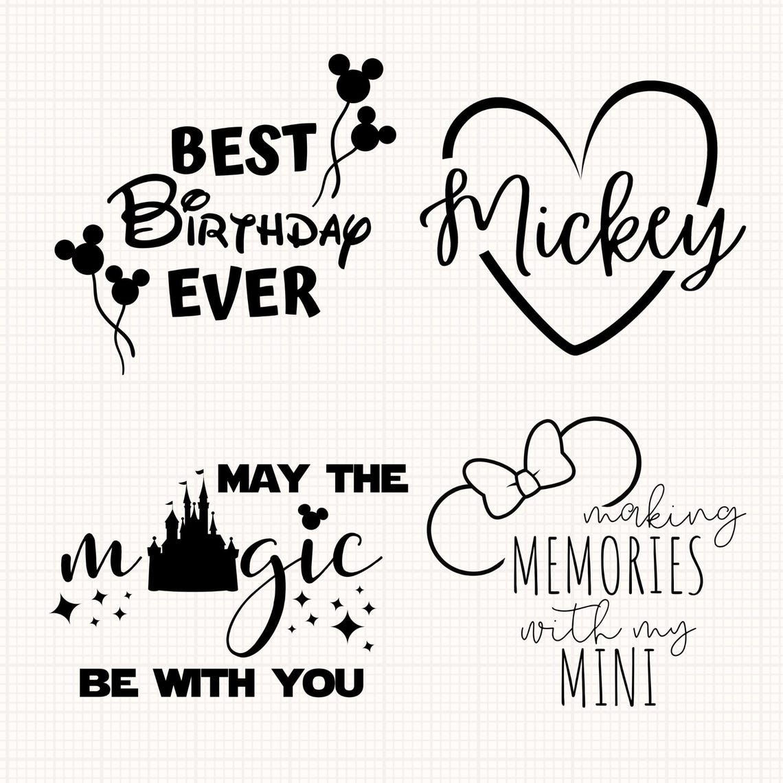 Dis Ney Bundle Svg Png DXF Eps Cricut Printable Clipart Silhouette ...