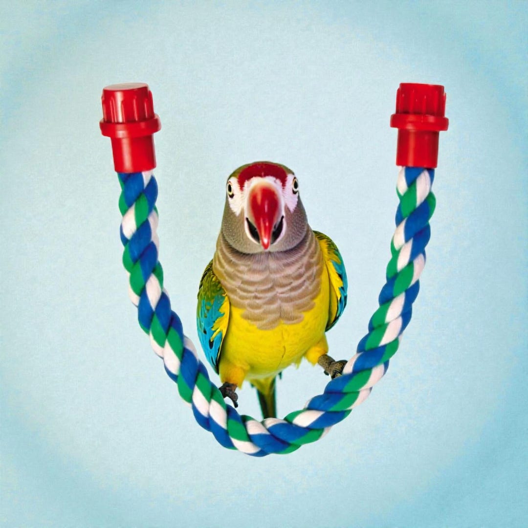 Flexible Bird Rope Perch | Cotton Rope Perch for Canaries 37 Cm 16 Mm ...