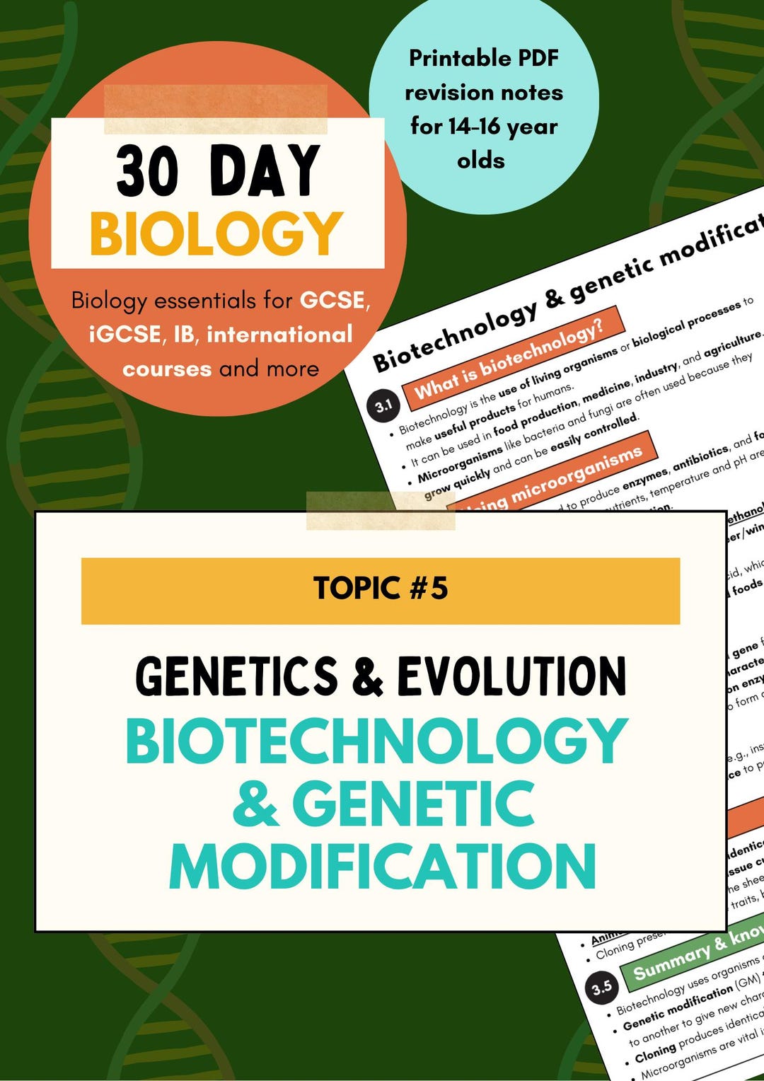Biology Study Notes | Biotechnology & Genetic Modification | GCSE ...