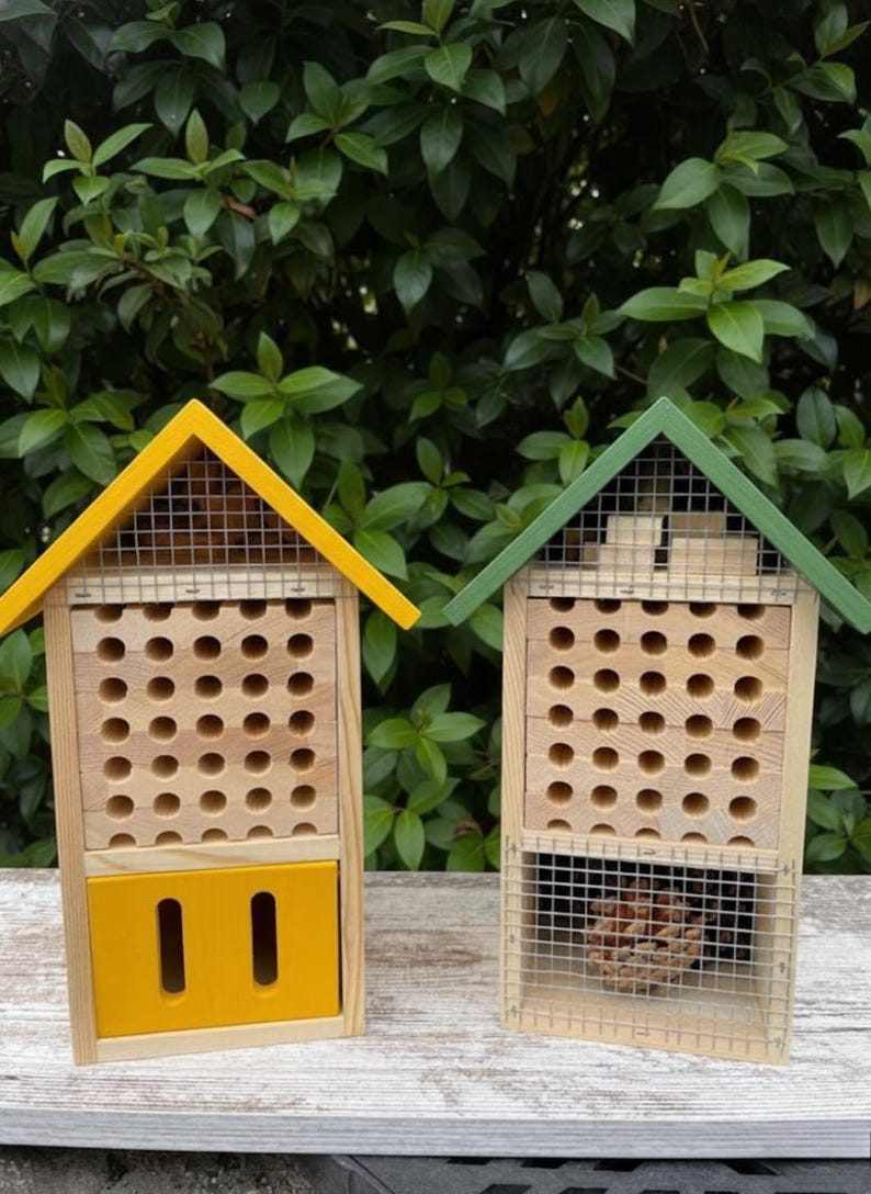 Large Pollinator Insect Hotel Multi Chamber Habitat for Mason Bees - Etsy