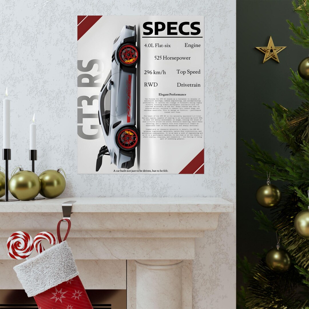 911 GT3 RS Car Poster Matte Vertical Posters | Racing Wall Art - Etsy