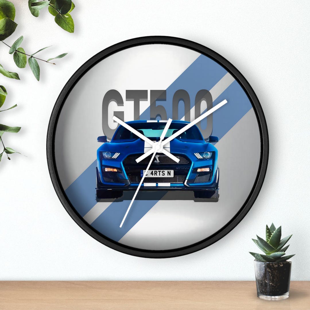 Shelby Gt500 Style Wall Clock | Racing Car Decor, Motorsport Clock - Etsy