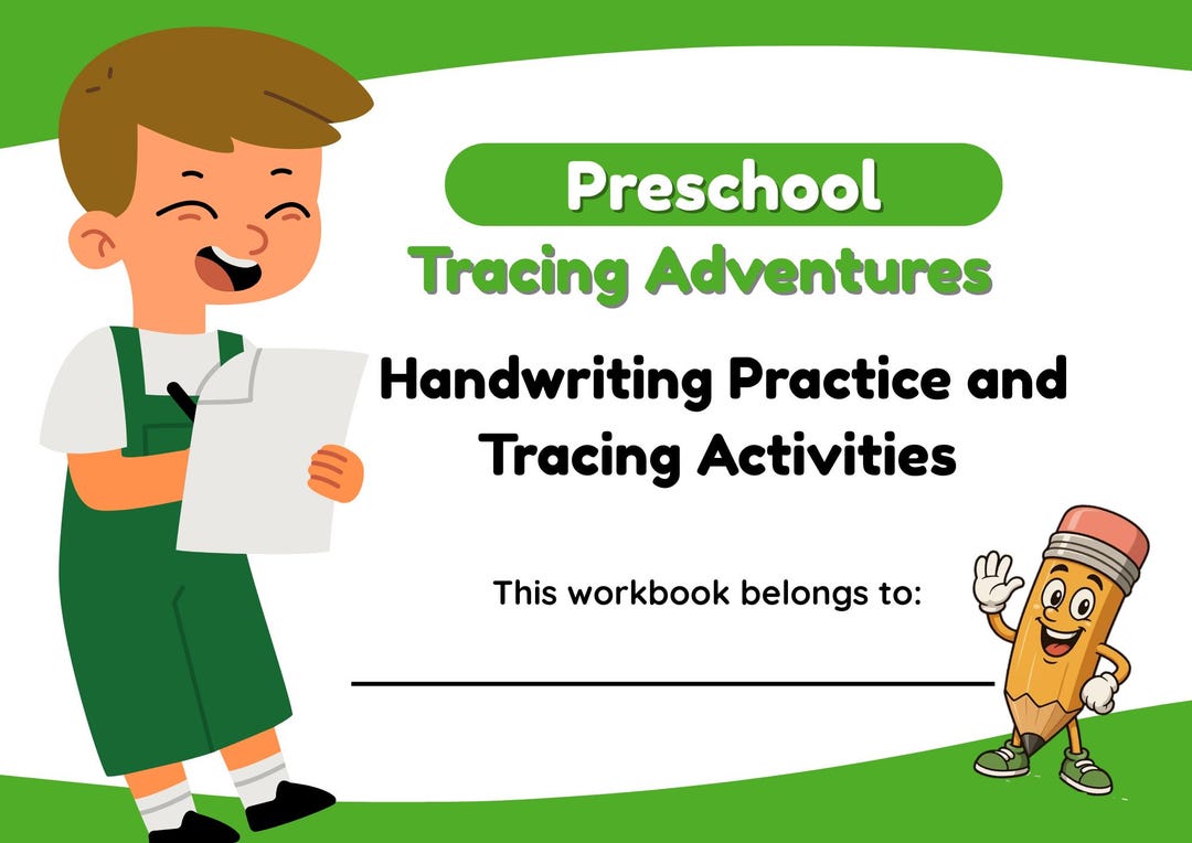 Preschool Tracing Adventures - Etsy