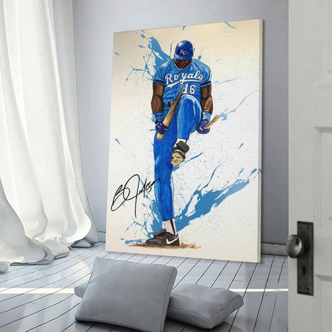 Bo Jackson Signed Canvas Poster, Baseball Wall Art - Etsy