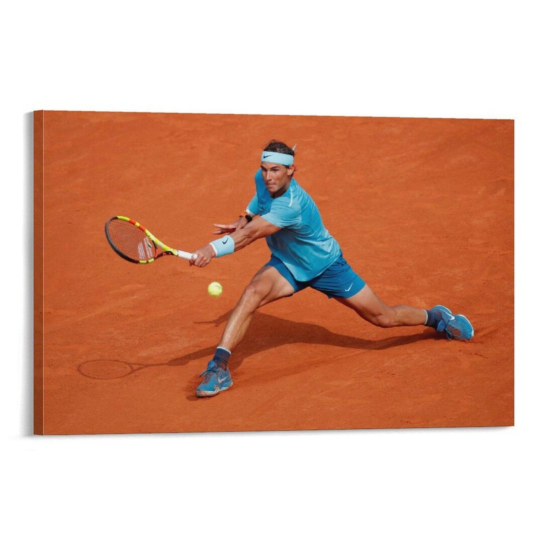 Rafael Nadal Tennis Canvas Print, Sports Wall Art - Etsy