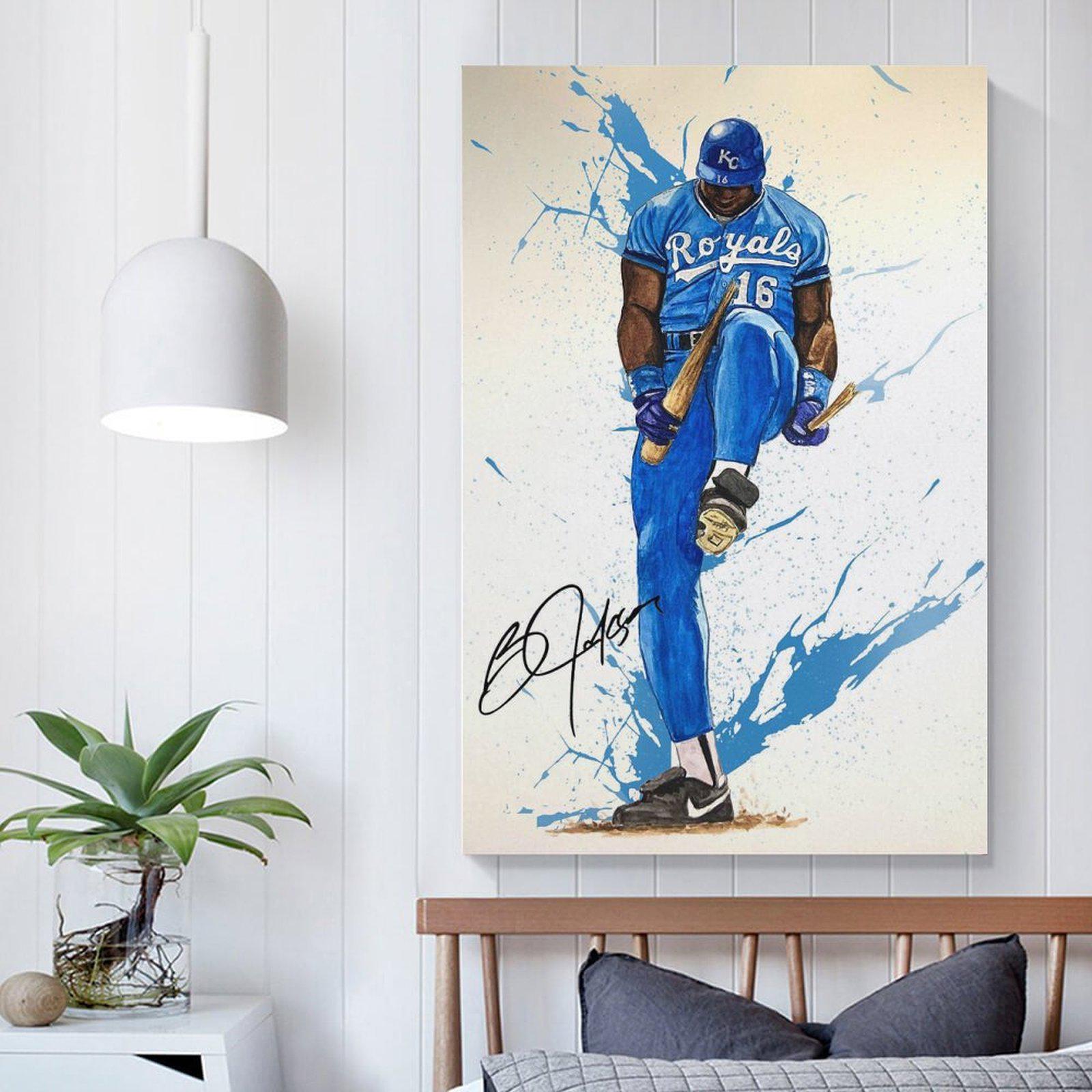Bo Jackson Signed Posters Wall Art Painting Canvas Gift Living Room ...
