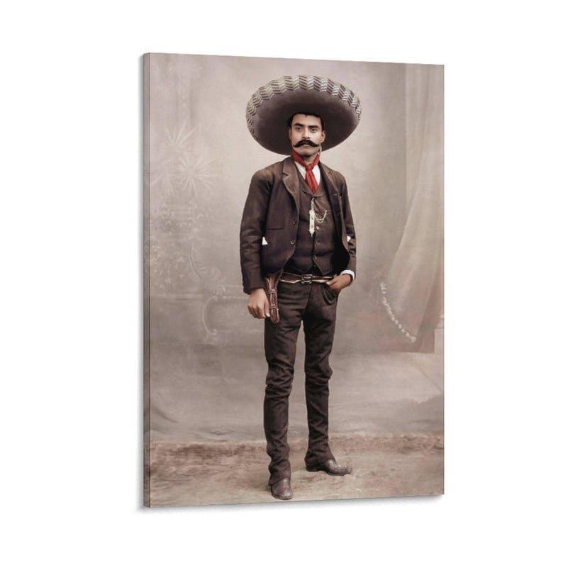 Emiliano Zapata Color Portrait Poster Posters Wall Art Painting Canvas ...