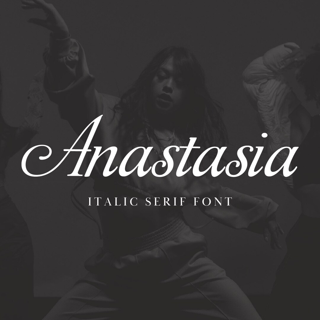 Anastasia Font // OTF, TTF, Digital Download, Handwritten Script Font, Cricut Fonts, Serif Fonts ...