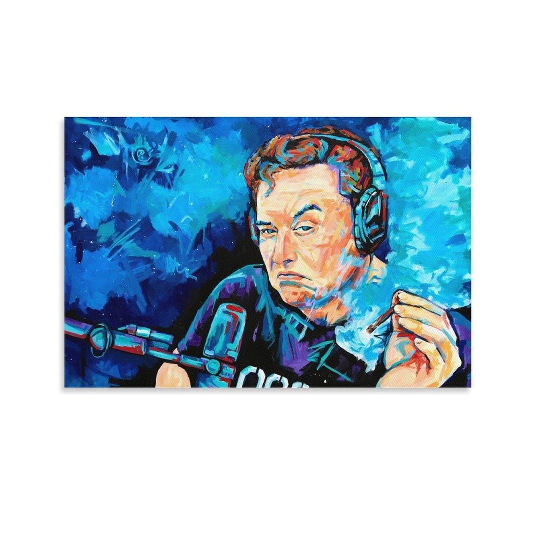 Elon Musk Joe Rogan Podcast Posters Cool Artworks Painting Wall Art ...