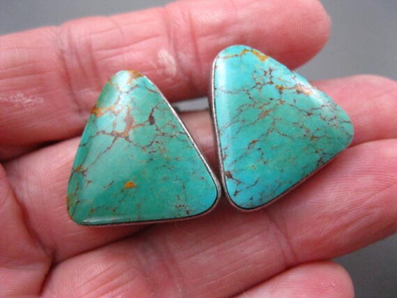 Vintage Navajo Joe Delgarito Triangle Sterling Natura… - Gem