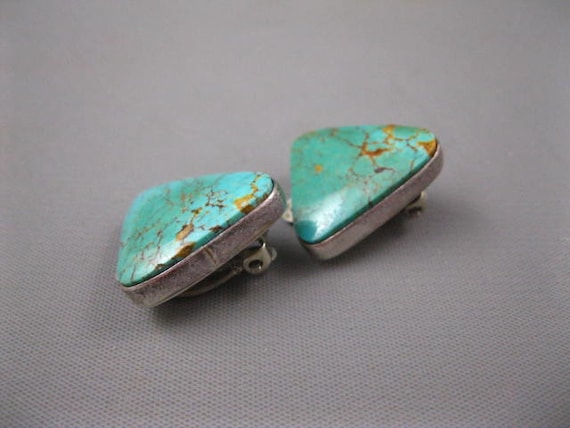 Vintage Navajo Joe Delgarito Triangle Sterling Natura… - Gem