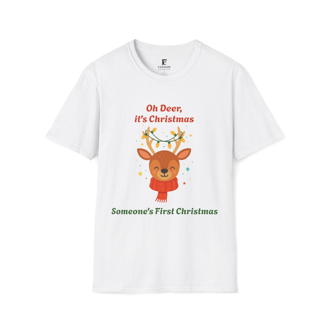Oh Deer It's Christmas Reindeer T-shirt - Etsy
