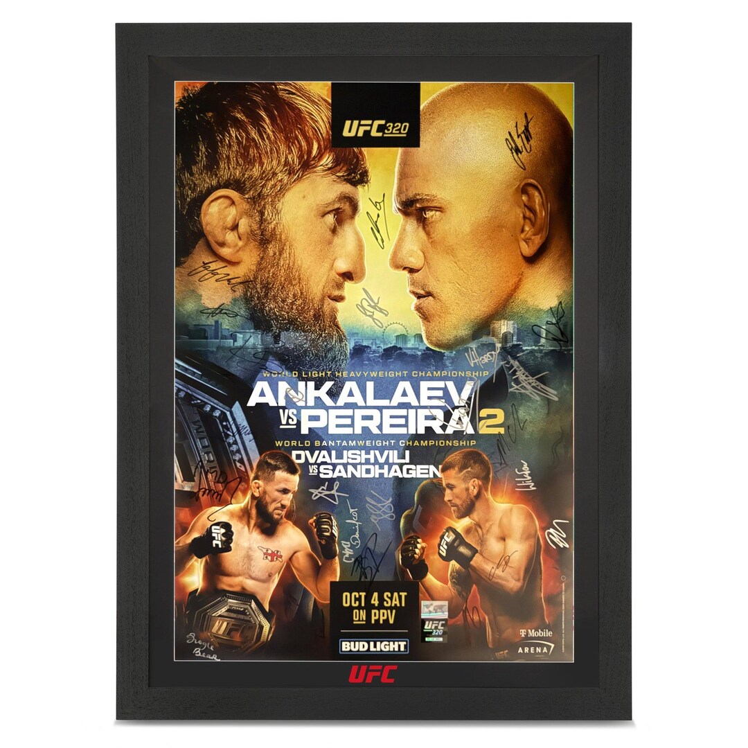 UFC 320 Ankalaev Vs Pereira 2 Autographed Event Poster, Signed MMA ...