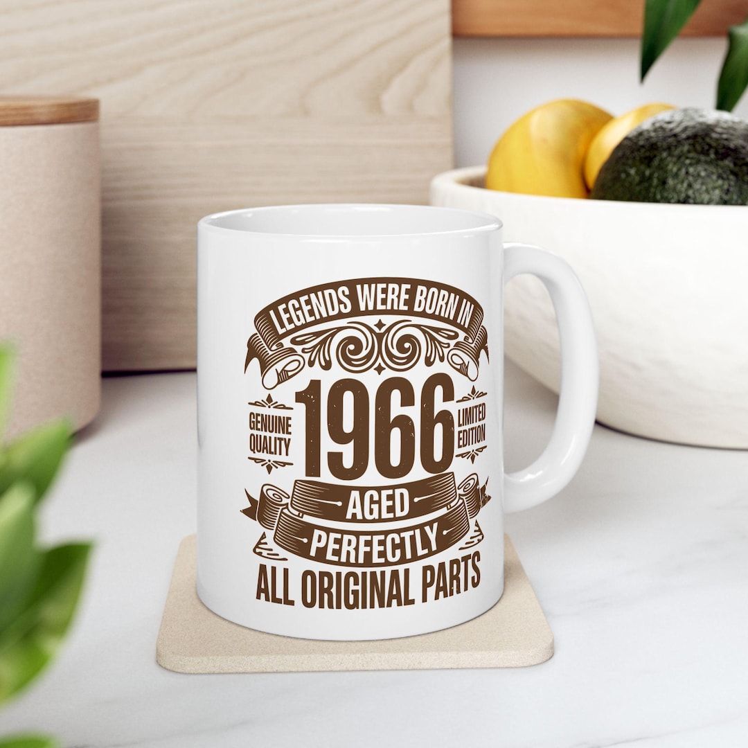 60th Birthday Mug 60 Years Old Vintage Legends Funny Born in 1966 ...
