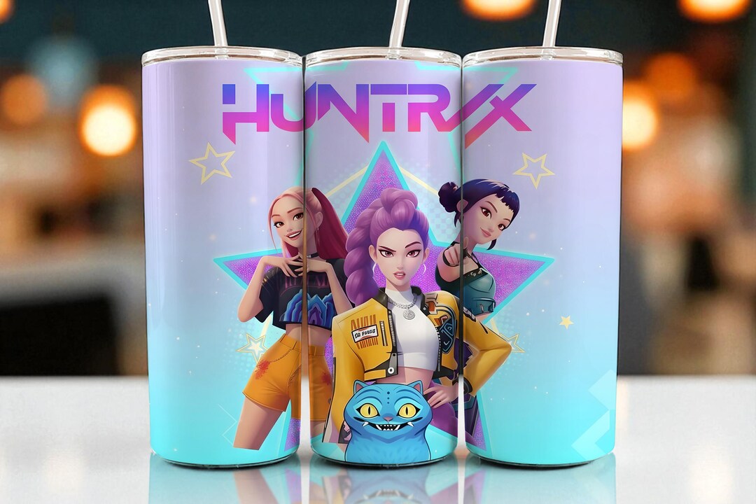 Huntrix Kpop Demon Hunters Tumbler Wrap: 20oz Sublimation Design ...