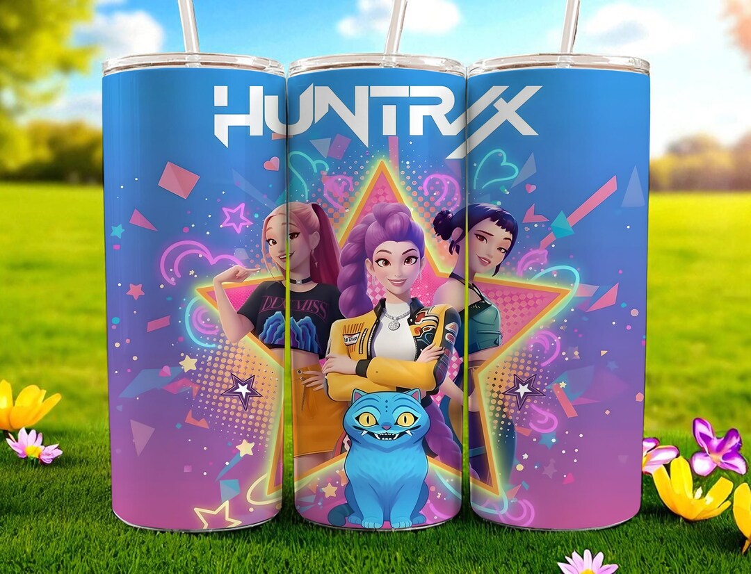 Huntrix Kpop Demon Hunters Tumbler Wrap: 20oz Sublimation Design ...