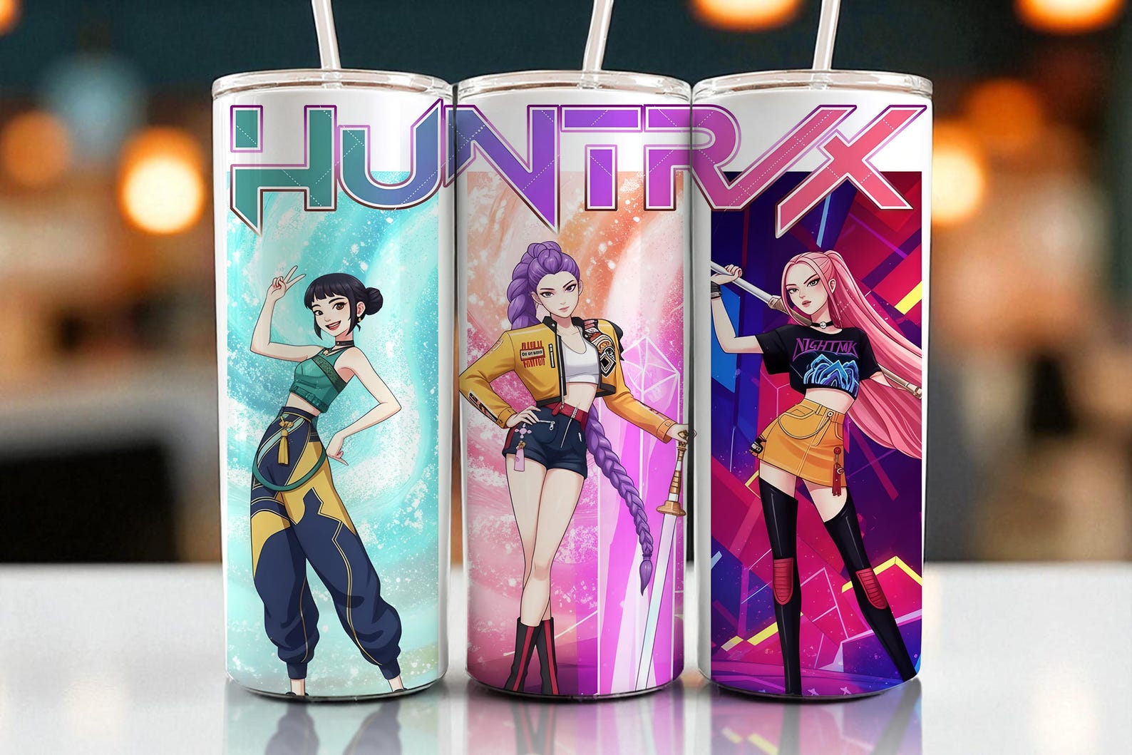 Envoltorio para vaso de Kpop Chibi Demon Hunters: Diseño de sublimación ...