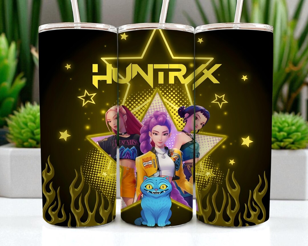 Kpop Demon Hunters Huntrix Tumbler Wrap: 20oz Sublimation Design ...