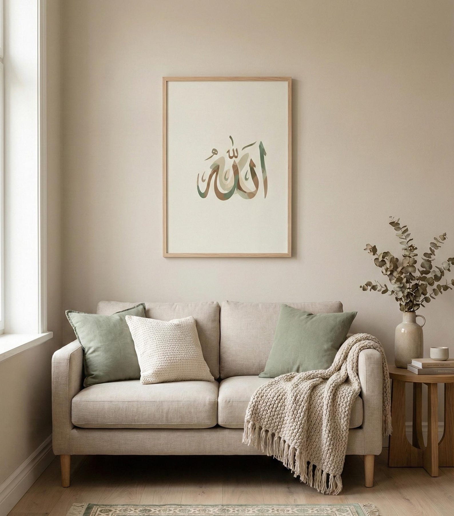 Allah Wall Art | Abstract Arabic Calligraphy, Islamic Home Decor ...