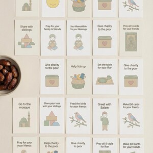 Ramadan Good Deeds Cards for Kids Printable | Minimal Islamic Activity ...
