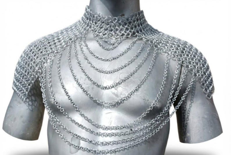 Medieval Aluminum Chainmail Top Women Fantasy Armor LARP Cosplay ...