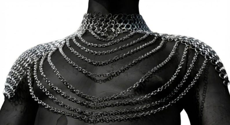 Medieval Aluminum Chainmail Top Women Fantasy Armor LARP Cosplay ...
