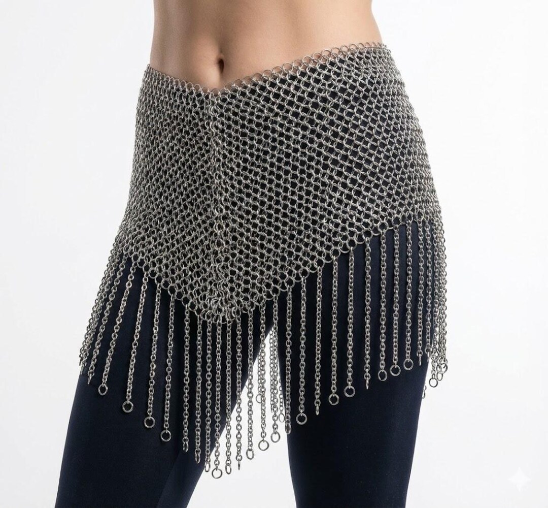 Medieval Aluminum Chainmail Skirt for Women – LARP Cosplay Belly Dance ...