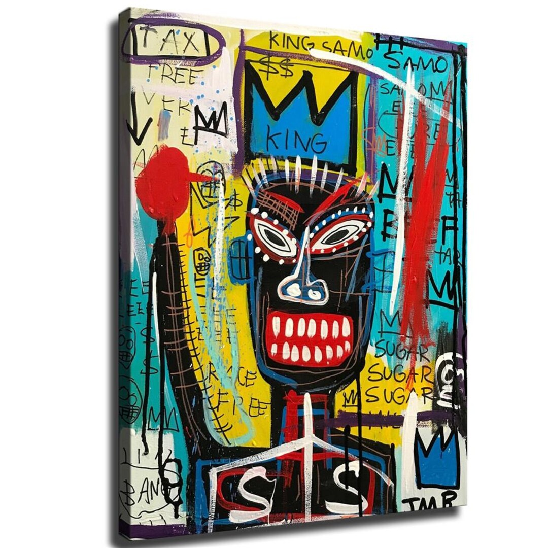 Graffiti Samo Rare Vintage Basquiat Famous Wall Art Picture Painting ...