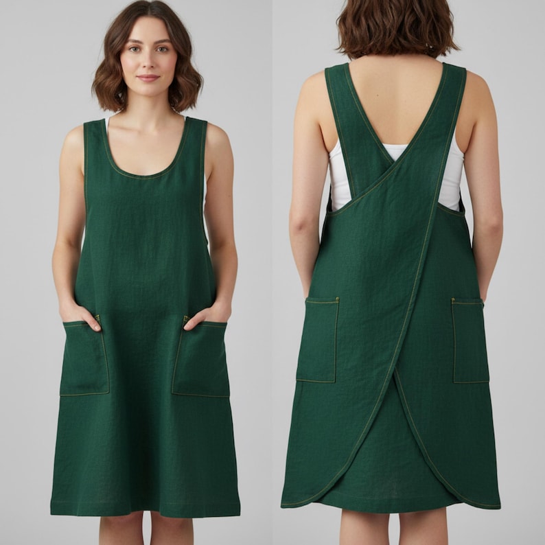 Japanese Cross Back Apron Pattern: Beginners Friendly Apron PDF (XXS ...