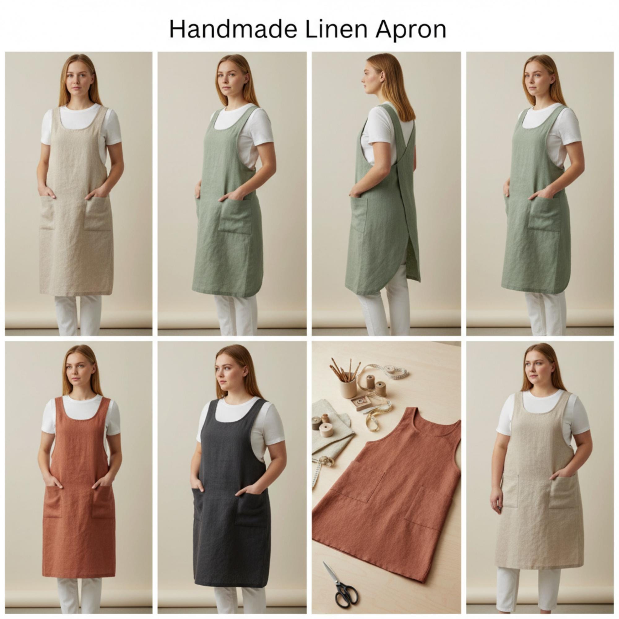 Japanese Cross Back Apron Pattern: Beginners Friendly Apron PDF (XXS ...