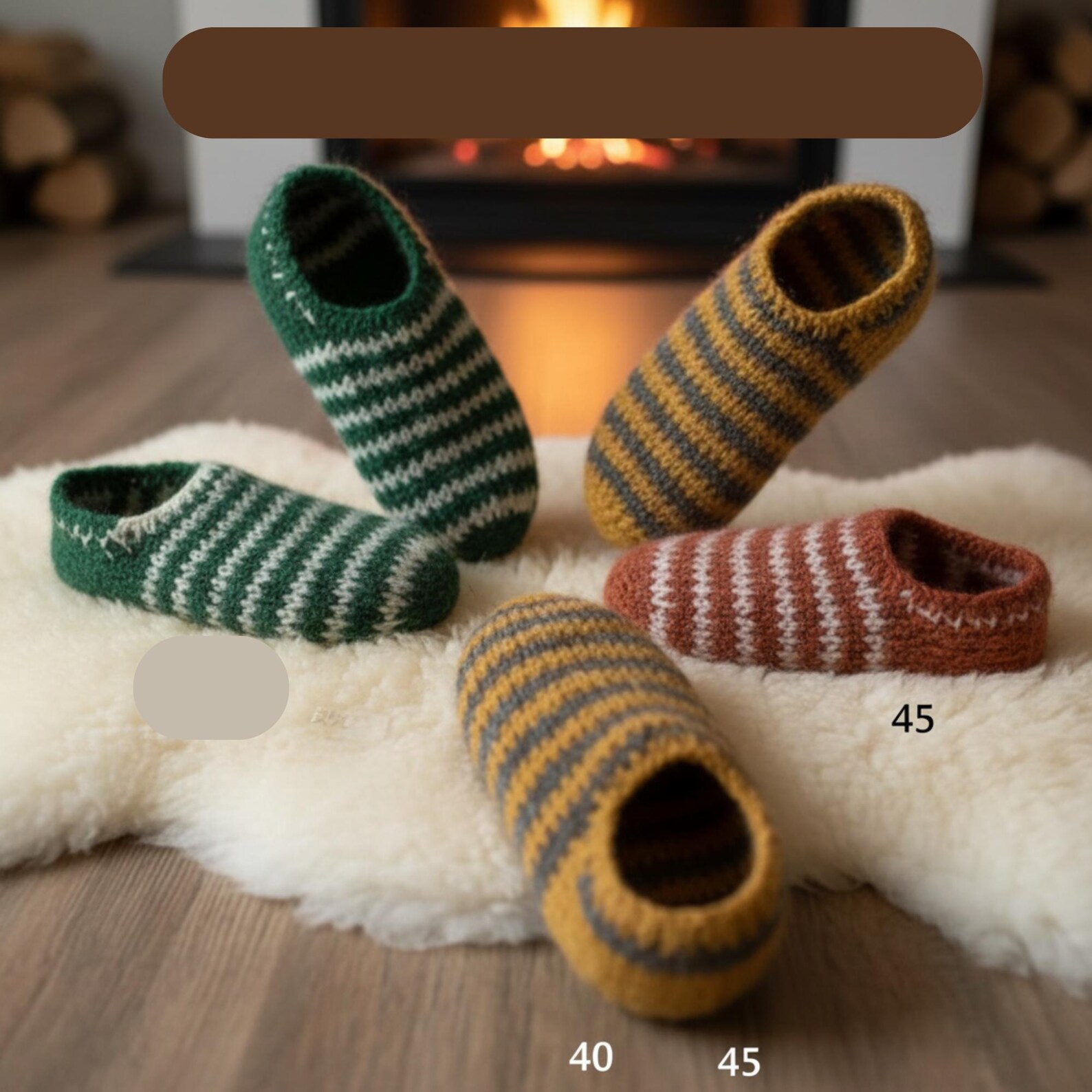 Felted Wool Slippers Jolly Stripes Slippers PDF Pattern | Mens AND ...