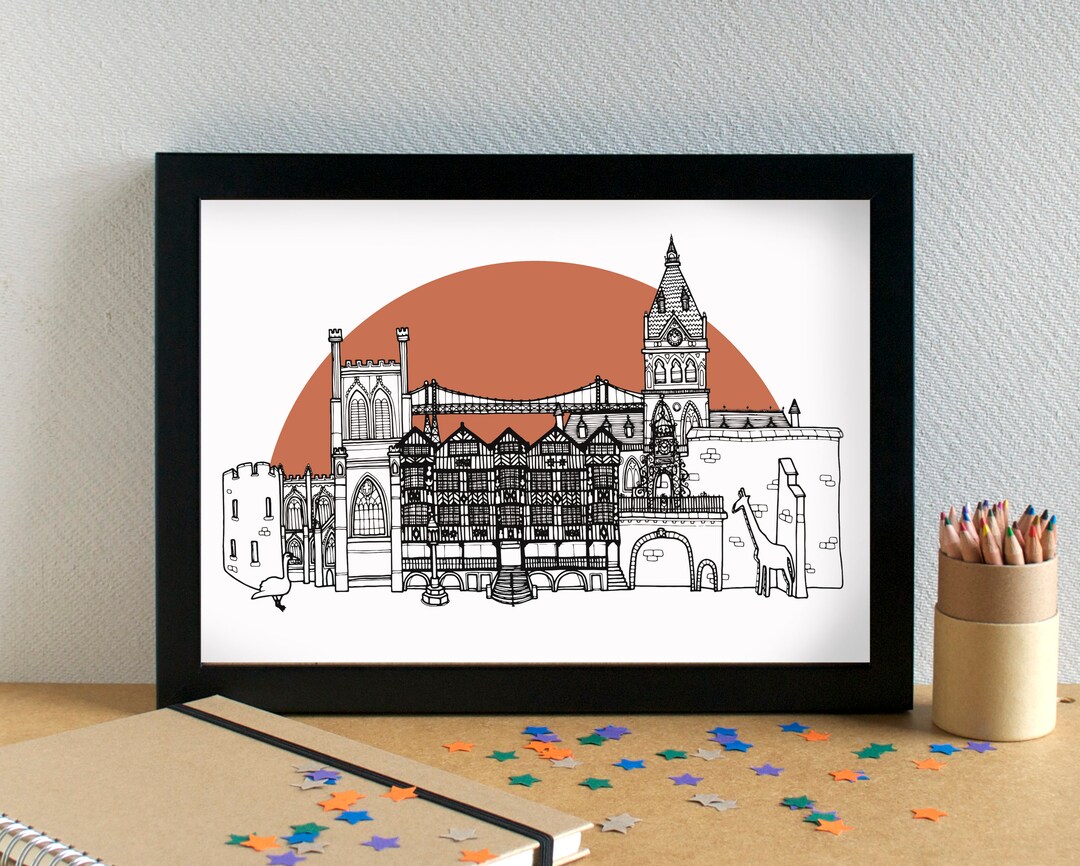 Chester Skyline Art Print - Etsy