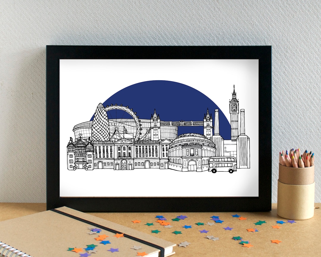 London - Featuring Tottenham Hotspur FC Stadium - Skyline Art Print - Etsy