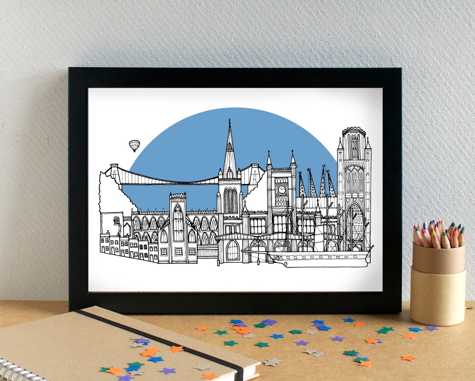 Bristol Skyline Art Print - Etsy