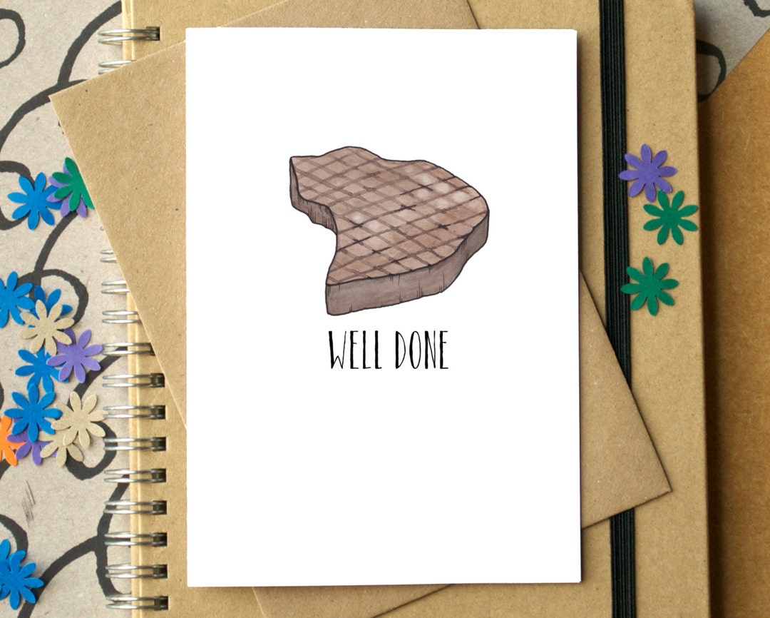 Funny Well Done Congratulations Card Etsy