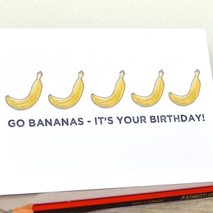 Go Bananas Funny Birthday Card - Etsy