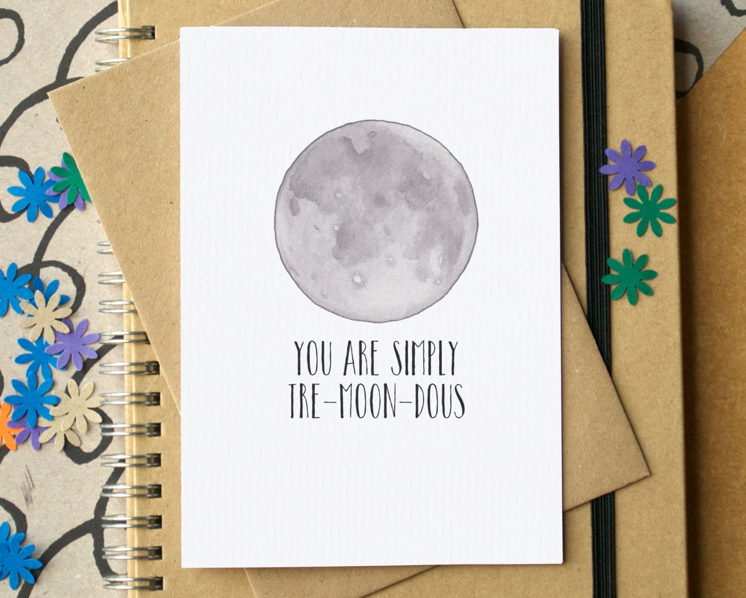 Funny you Are Simply Tre-moon-dous Card | Etsy