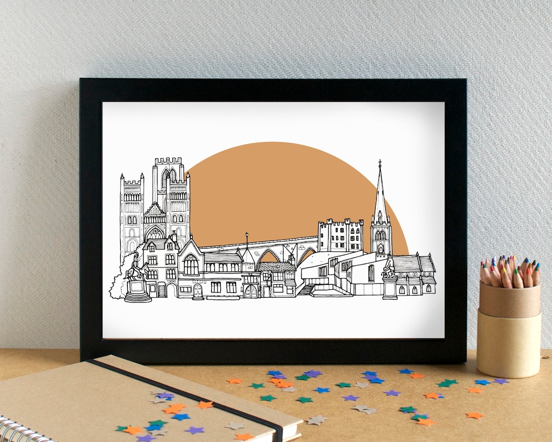 Durham Skyline Art Print - Etsy
