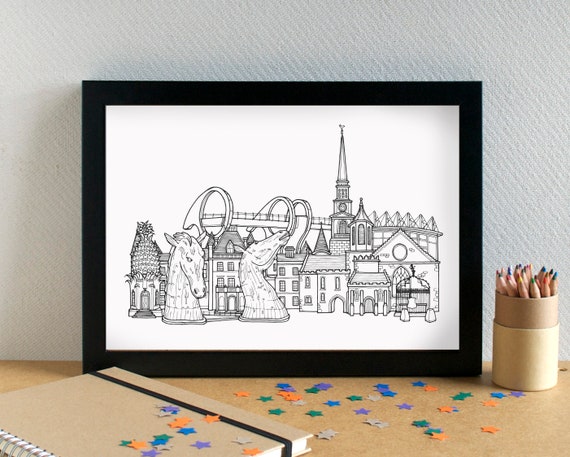 Falkirk Skyline Art Print | Etsy