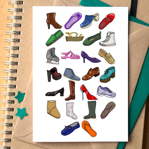 Shoe Greeting Card - Etsy