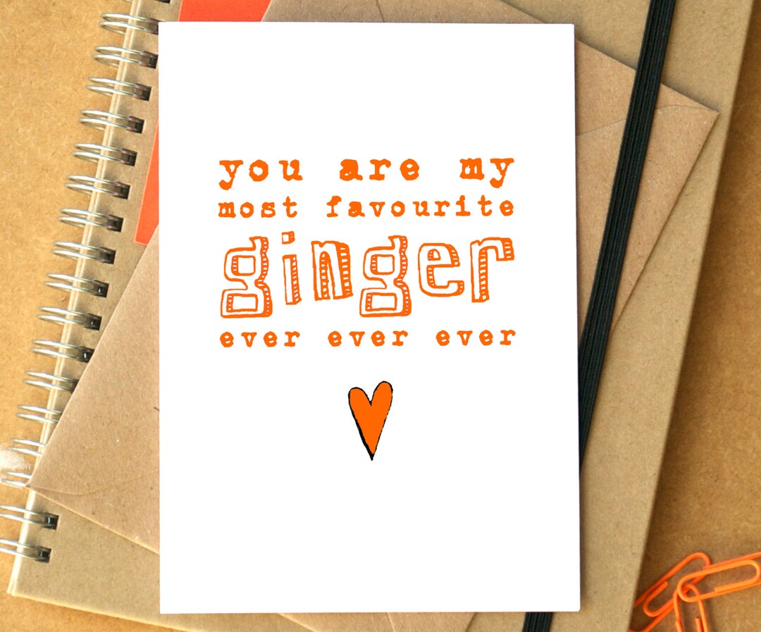 Favourite Ginger Ever Funny Card - Etsy