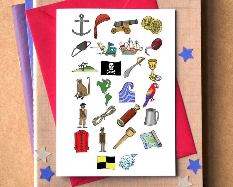 Pirates Alphabet Greetings Card - Etsy UK