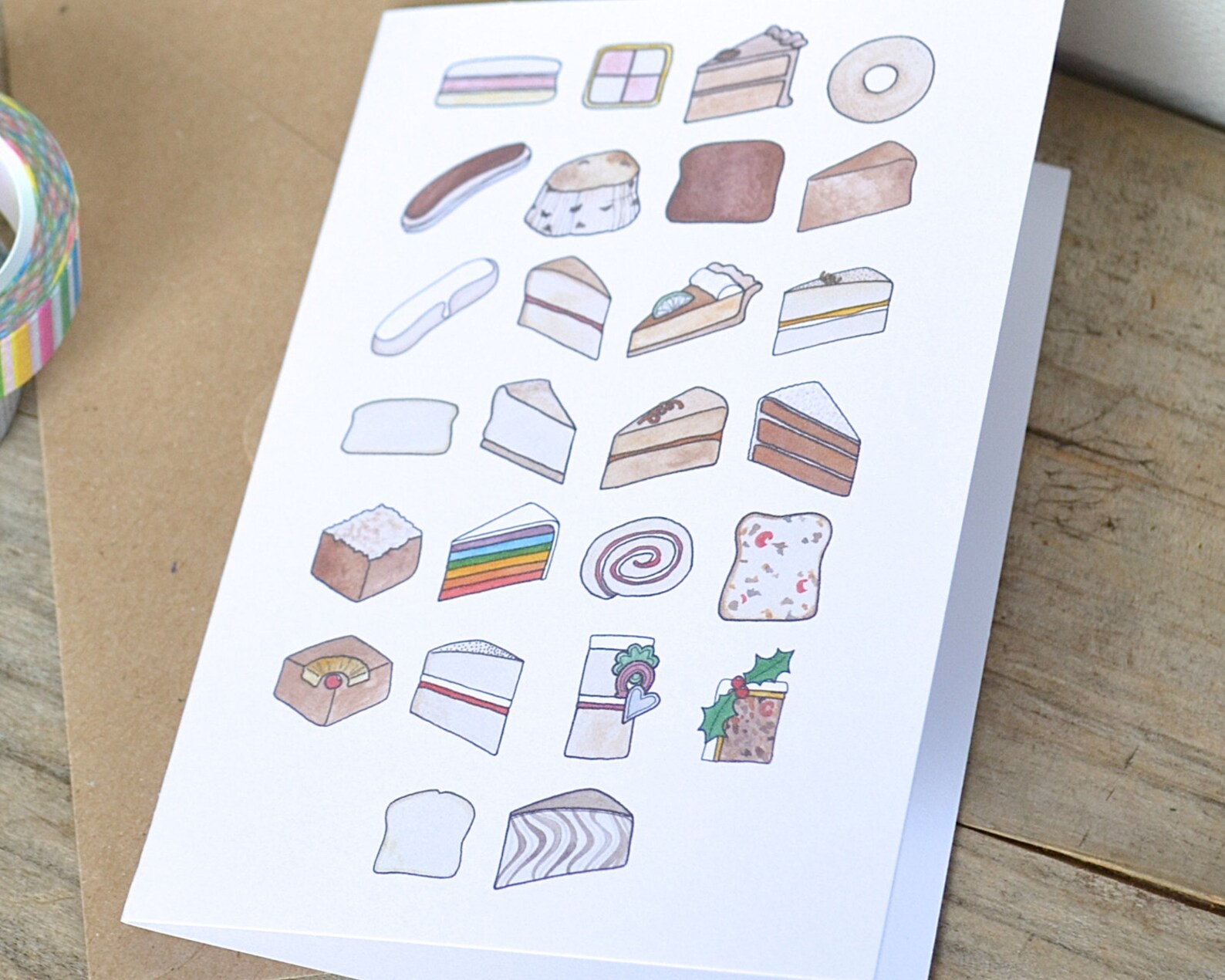 Cake Alphabet Greetings Card - Etsy