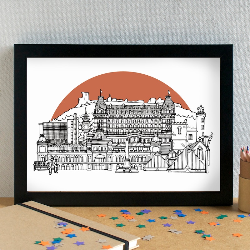 Scarborough Drawing - Etsy UK