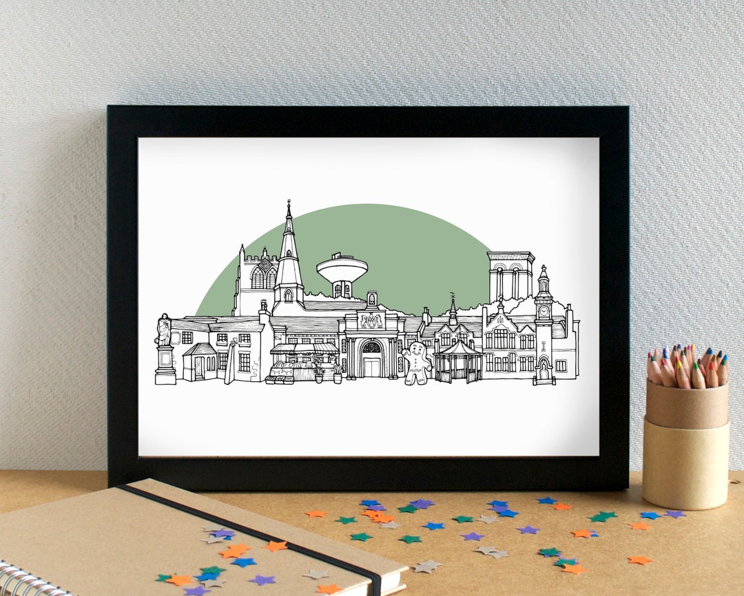 Ormskirk Skyline Art Print - Etsy