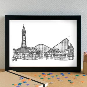 Blackpool Skyline Art Print - Etsy