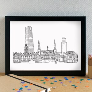 Leeds Skyline Art Print - Etsy