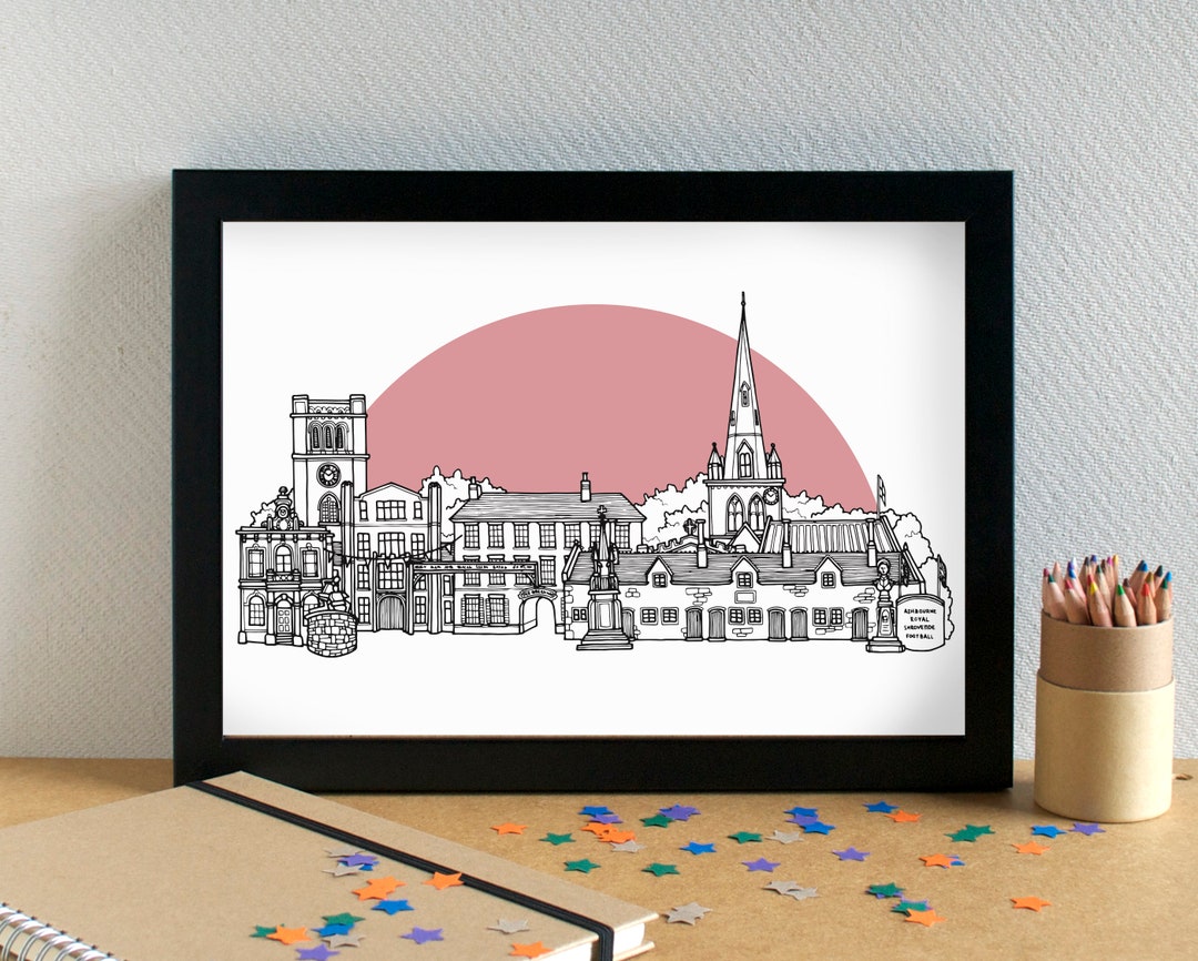 Ashbourne Skyline Art Print - Etsy
