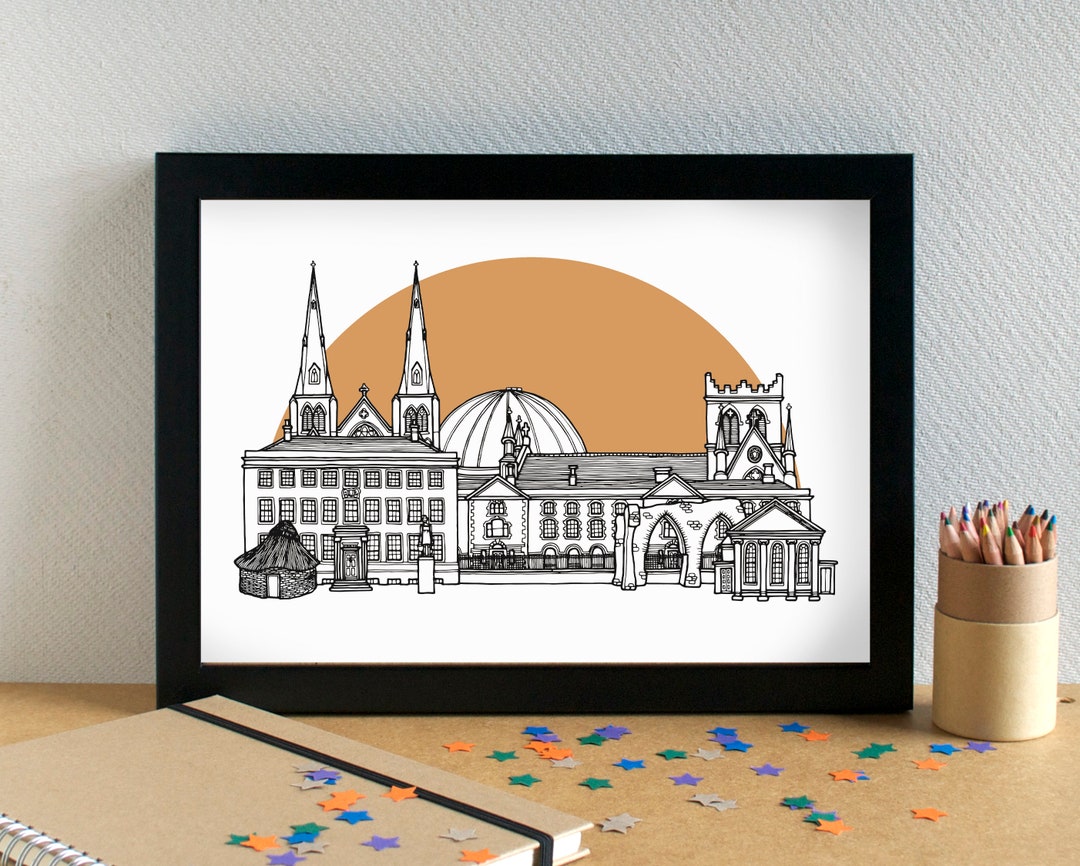 Armagh Landmarks Skyline Art Print - Etsy