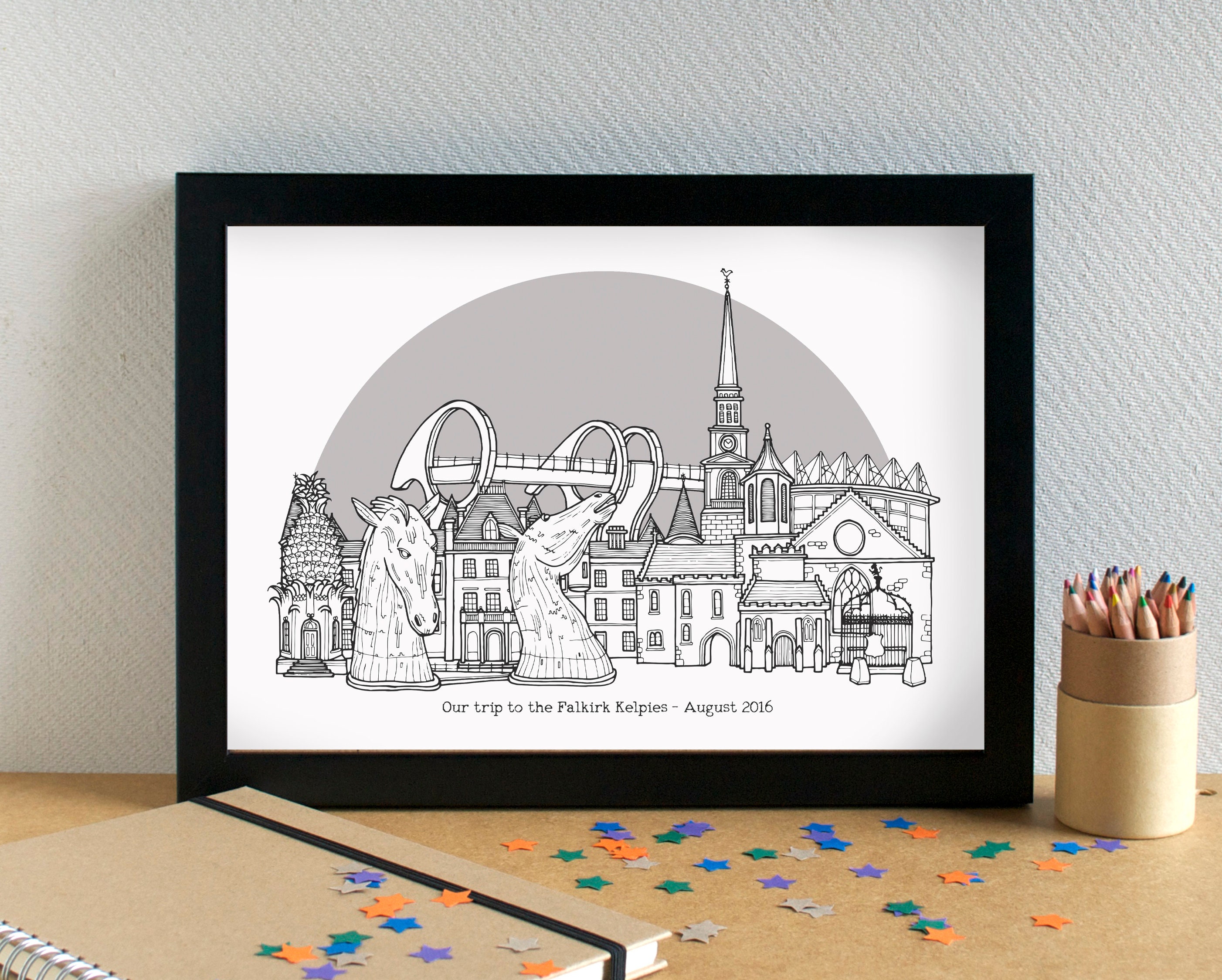Falkirk Skyline Travel Art Print - Etsy